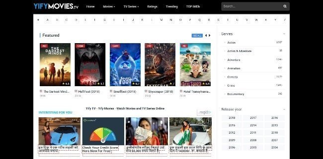 Yify Tv Best Yify Movies Alternatives Similar Sites